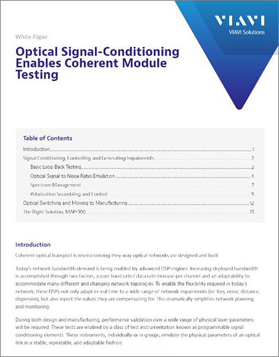 Optical Signal-Conditioning Enables Coherent Module Testing